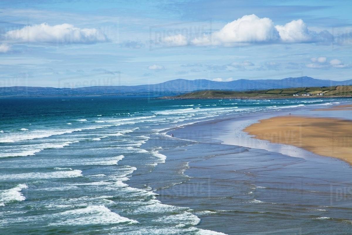 Waves On Beach; Bundoran, County Donegal, Ireland - Royalty-free Stock ...