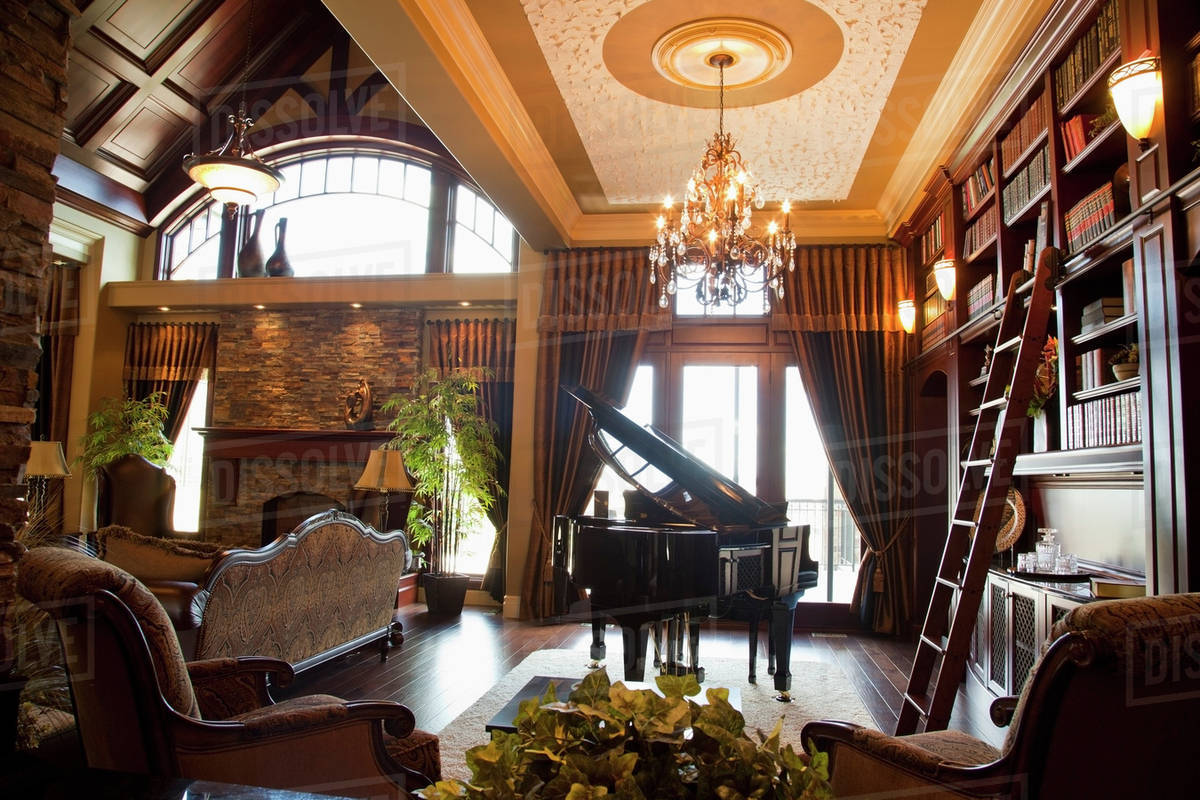 Luxurious Estate Home Study; St. Albert, Alberta, Canada - Royalty-free ...