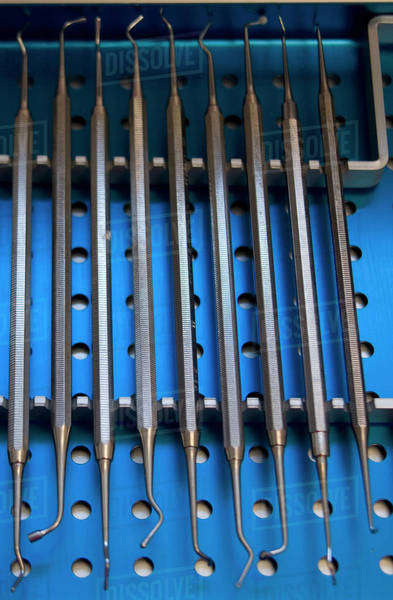 Close-Up Of Dental Instruments For Cleaning Teeth - Royalty-free Stock ...