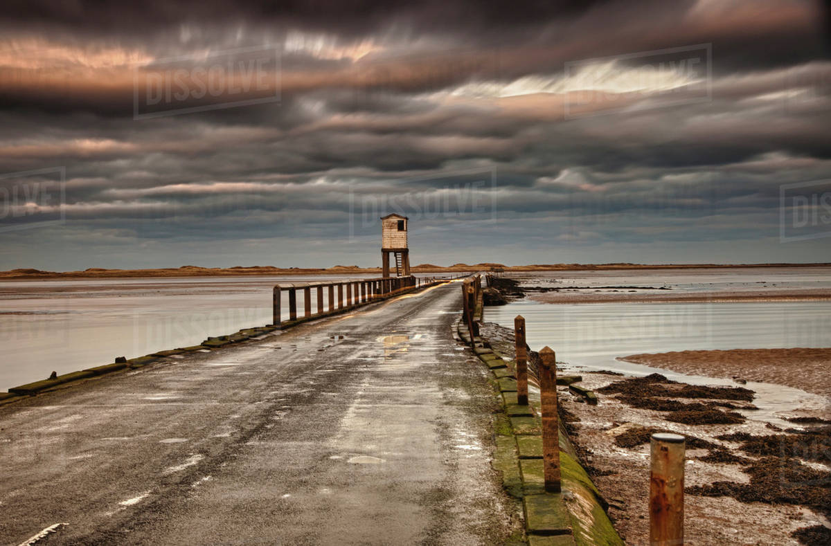 The Causeway From Holy Island; Northumberland England - Royalty-free ...