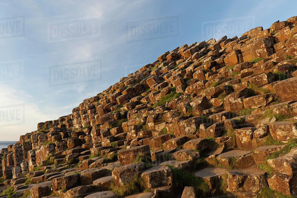 Basalt Columns In Giant's Causeway; County Antrim Ireland - Royalty ...