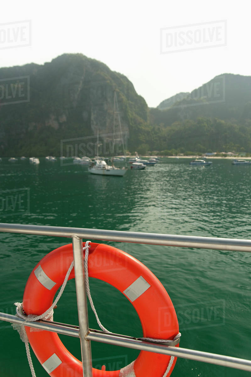 Lifesaver On Boat; Phuket, Thailand - Royalty-free Stock Photo | Dissolve