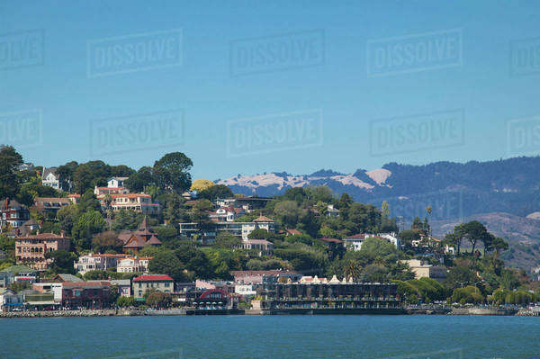 Residential Area Along The Waterfront; Sausalito, California, United ...