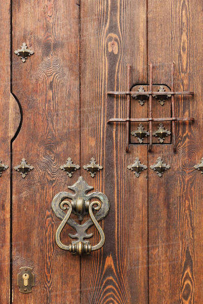 Door With Knocker And Judas Window; Grazalema, Cadiz Andalusia, Spain ...