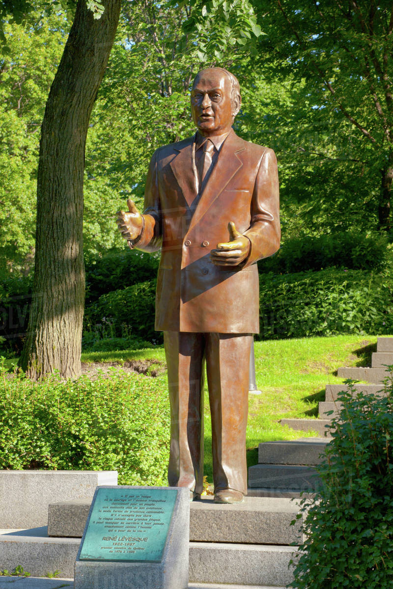 Rene Levesque Monument At The Quebec Parliament Buildings; Quebec City ...