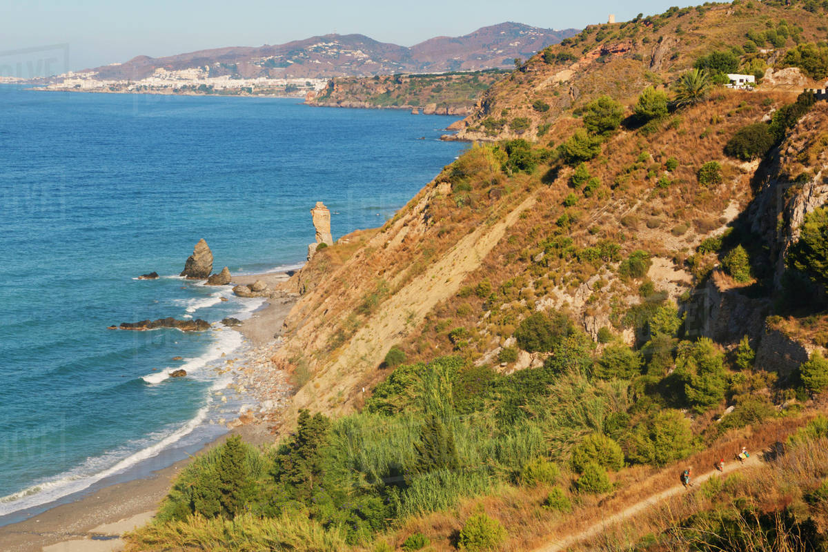 Rio De La Miel, Las Alberquillas Beach And The Cliffs Of Maro-Cerro ...