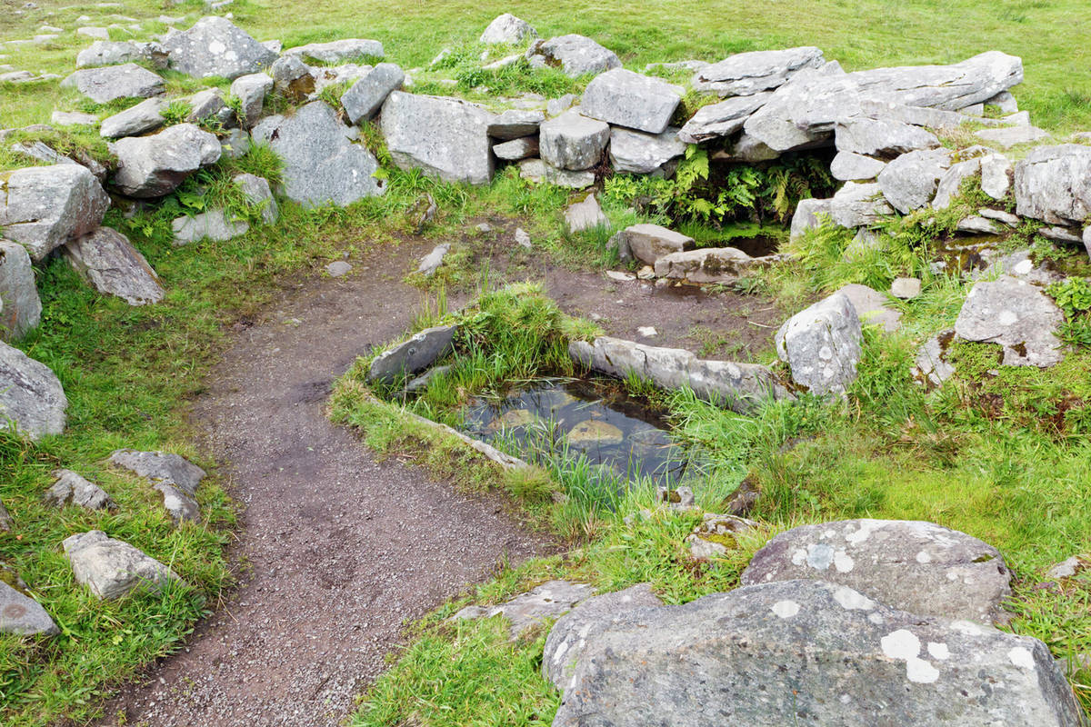Water Trough At The Drombeg Recumbent Stone Circle Near Glandore ...