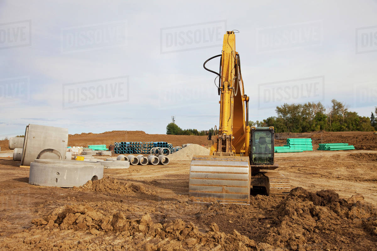 Infrastructure Development In A New Residential Area; Edmonton, Alberta ...