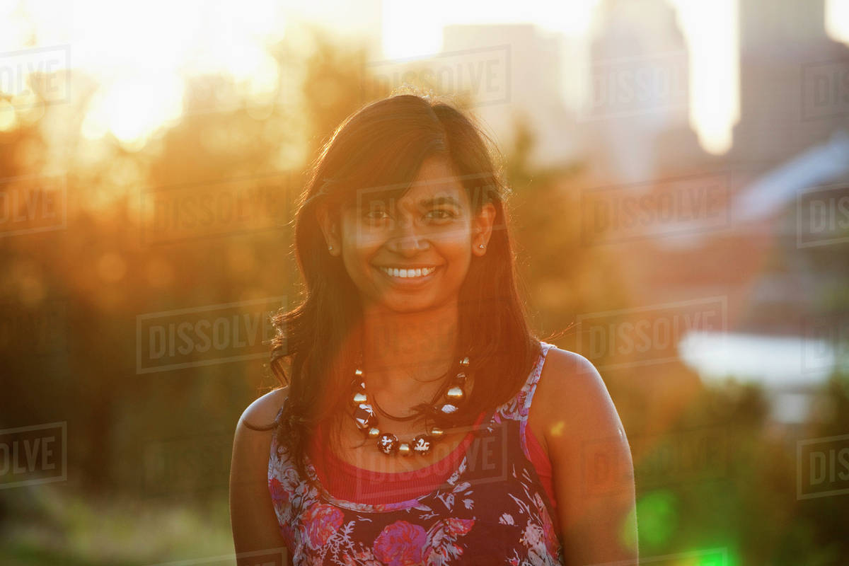 Portrait Of A Young East Indian Woman; Edmonton, Alberta, Canada ...