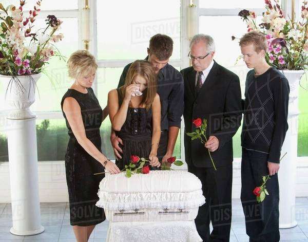 Grieving Family With An Infant's Coffin - Royalty-free Stock Photo ...