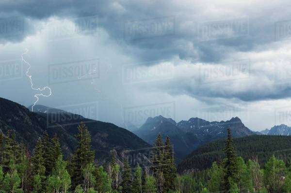 Colorado, United States Of America; Lightning Strikes In The Weminuche ...