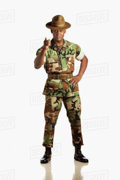 A Military Man Pointing At You - Royalty-free Stock Photo | Dissolve