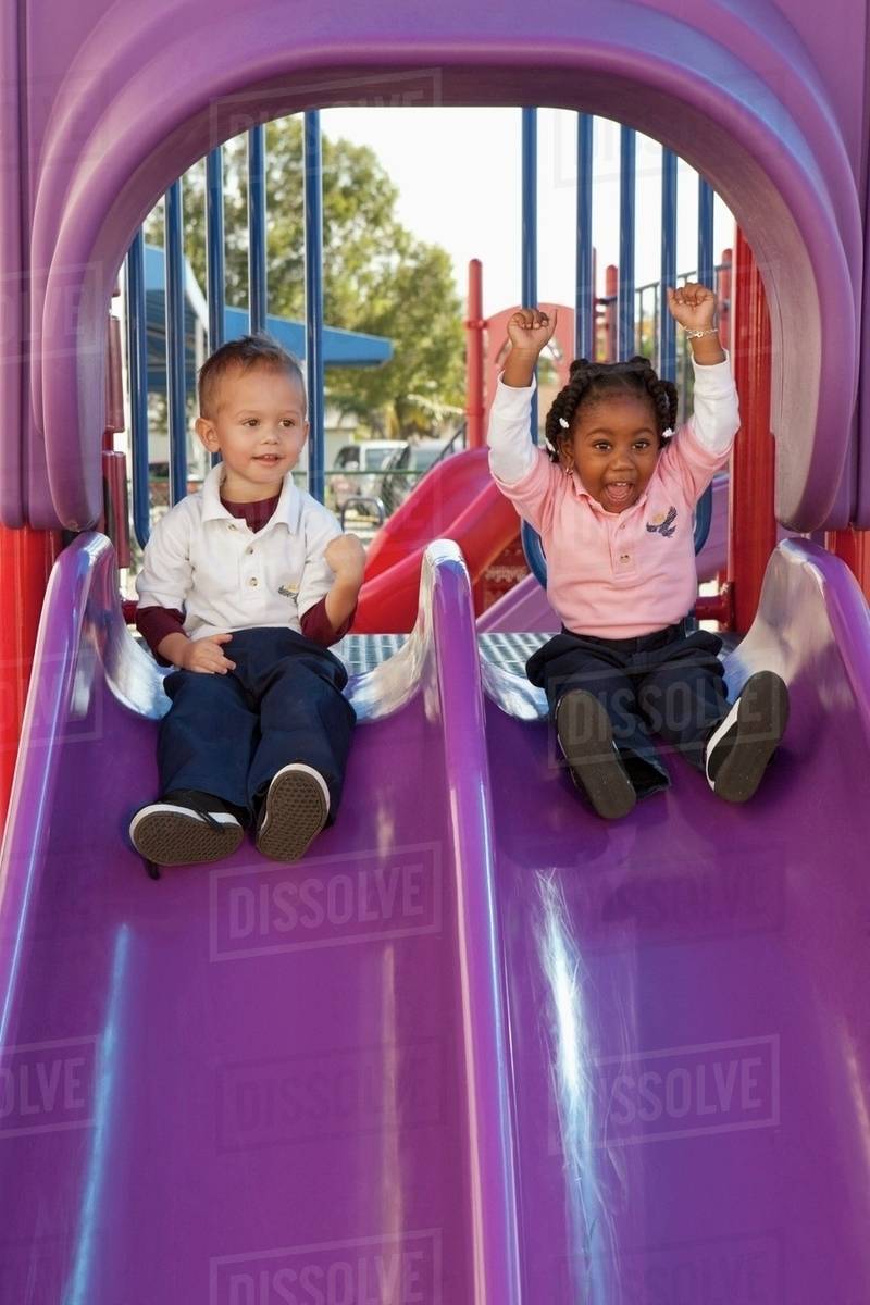 Fort Lauderdale, Florida, United States Of America; Two Young Children ...