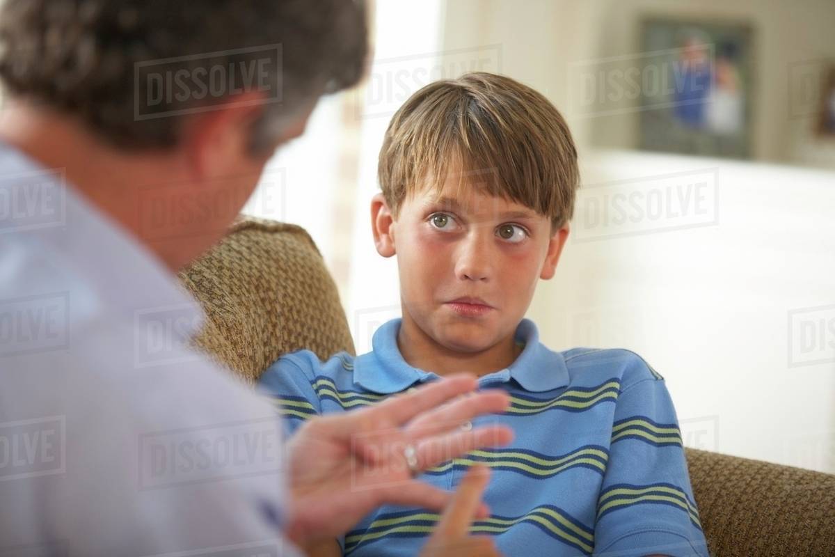 A Father Disciplining His Son - Royalty-free Stock Photo | Dissolve