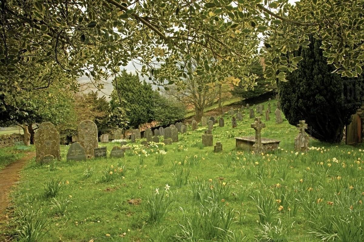 Keswick, Cumbria, England; A Cemetery In St. John's In The Vale Church ...