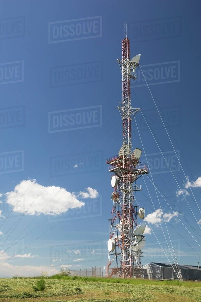 Telecommunications Tower; Alberta, Canada - Royalty-free Stock Photo ...