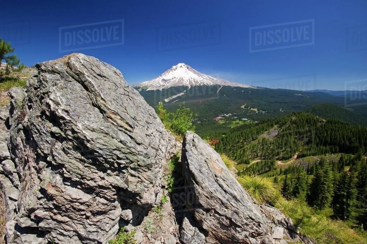 Mount Hood In The Oregon Cascade Mountains; Oregon, United States Of ...