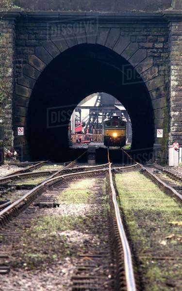 Train In Tunnel - Stock Photo - Dissolve