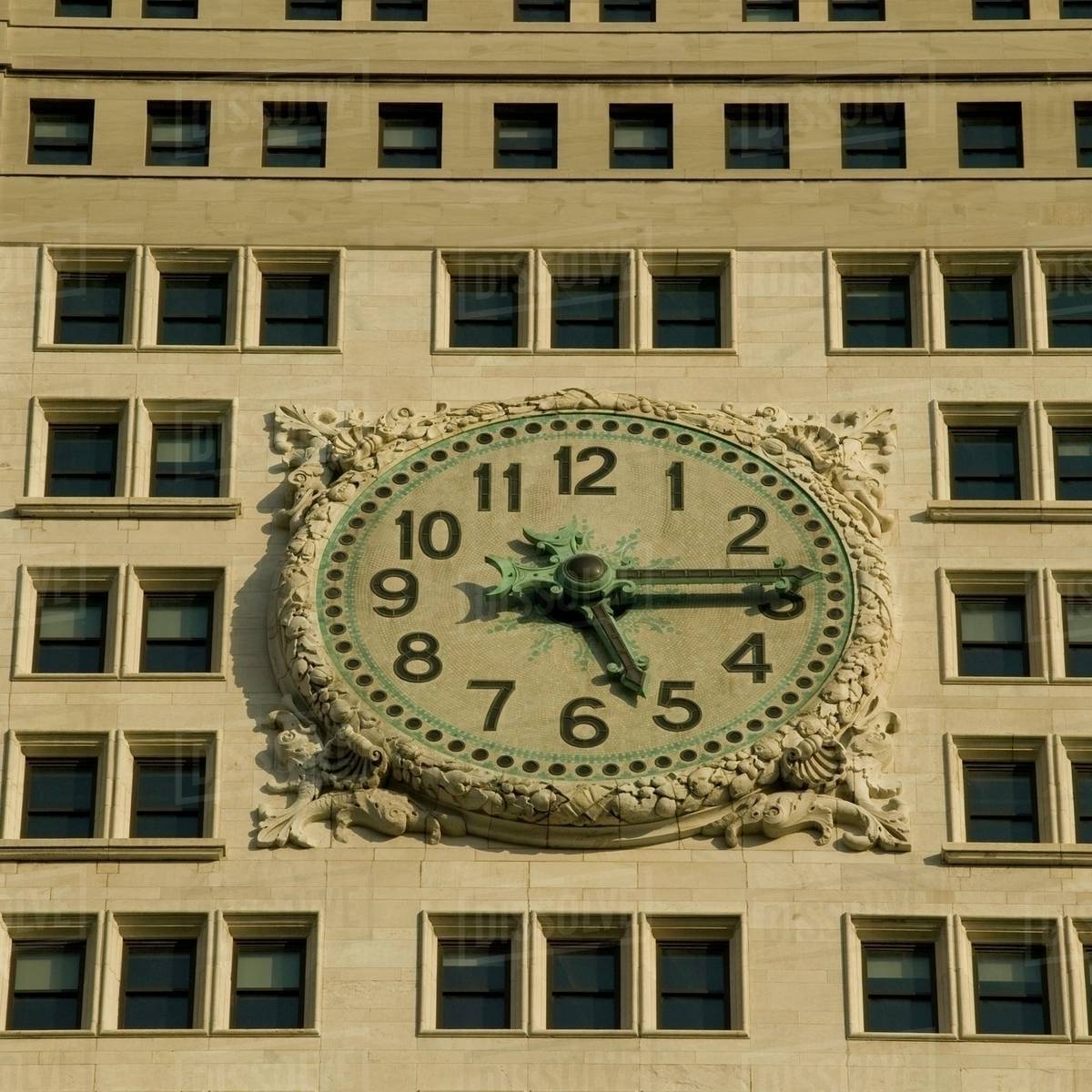 Clock On A Building, New York, Usa - Royalty-free Stock Photo | Dissolve