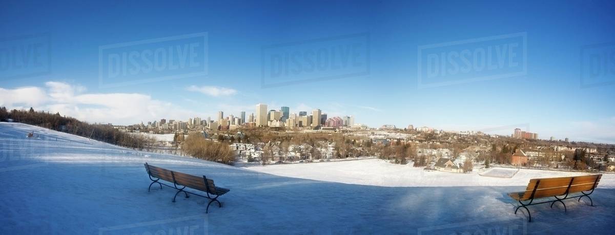 Edmonton, Alberta, Canada; Winter Scene - Stock Photo - Dissolve
