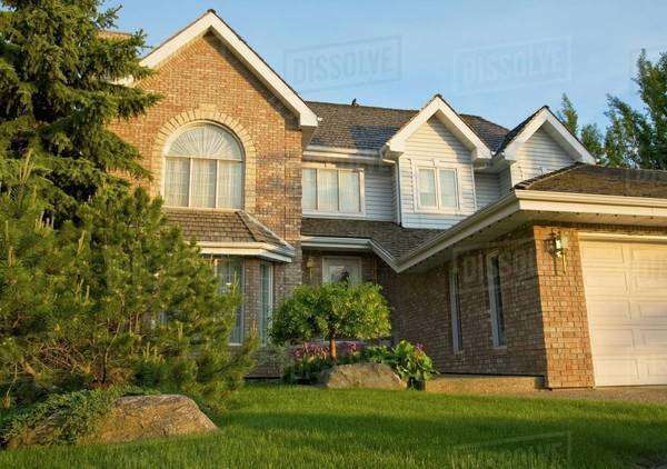 Residential Home In Affluent Neighborhood - Royalty-free Stock Photo ...