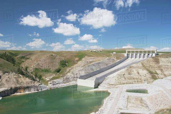 Alberta, Canada; Oldman River Dam - Royalty-free Stock Photo | Dissolve