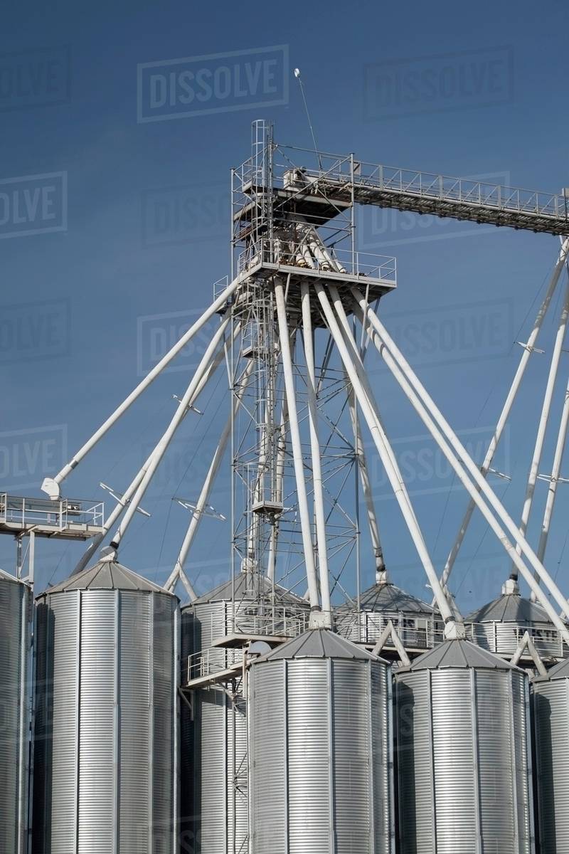 Metal Silos - Stock Photo - Dissolve