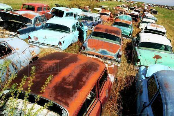 Old Rusted Cars - Stock Photo - Dissolve