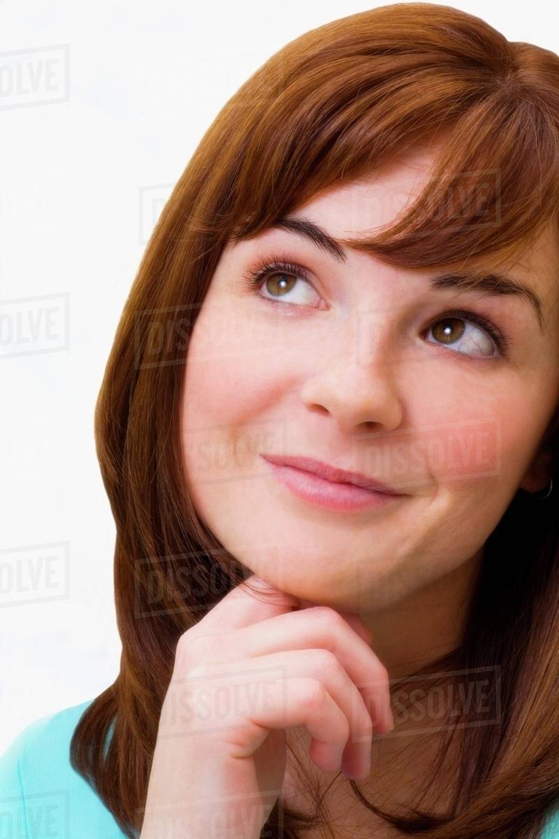 Portrait Of Woman Thinking - Royalty-free Stock Photo | Dissolve