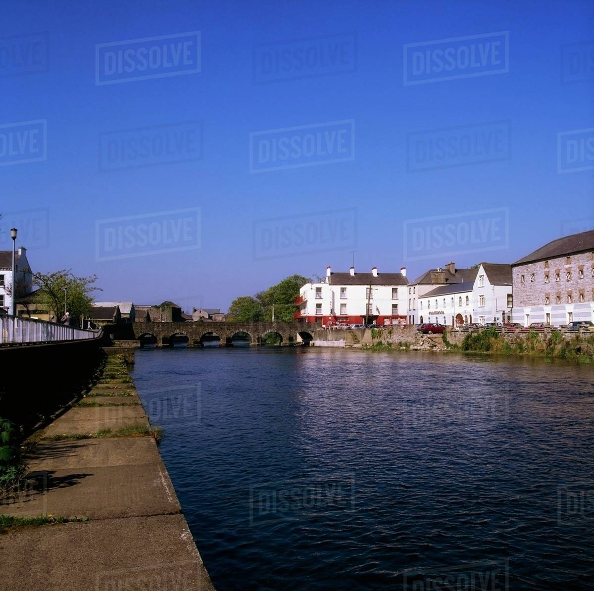 Sligo City, Old Bridge On The River Garavogue, Ireland - Royalty-free ...