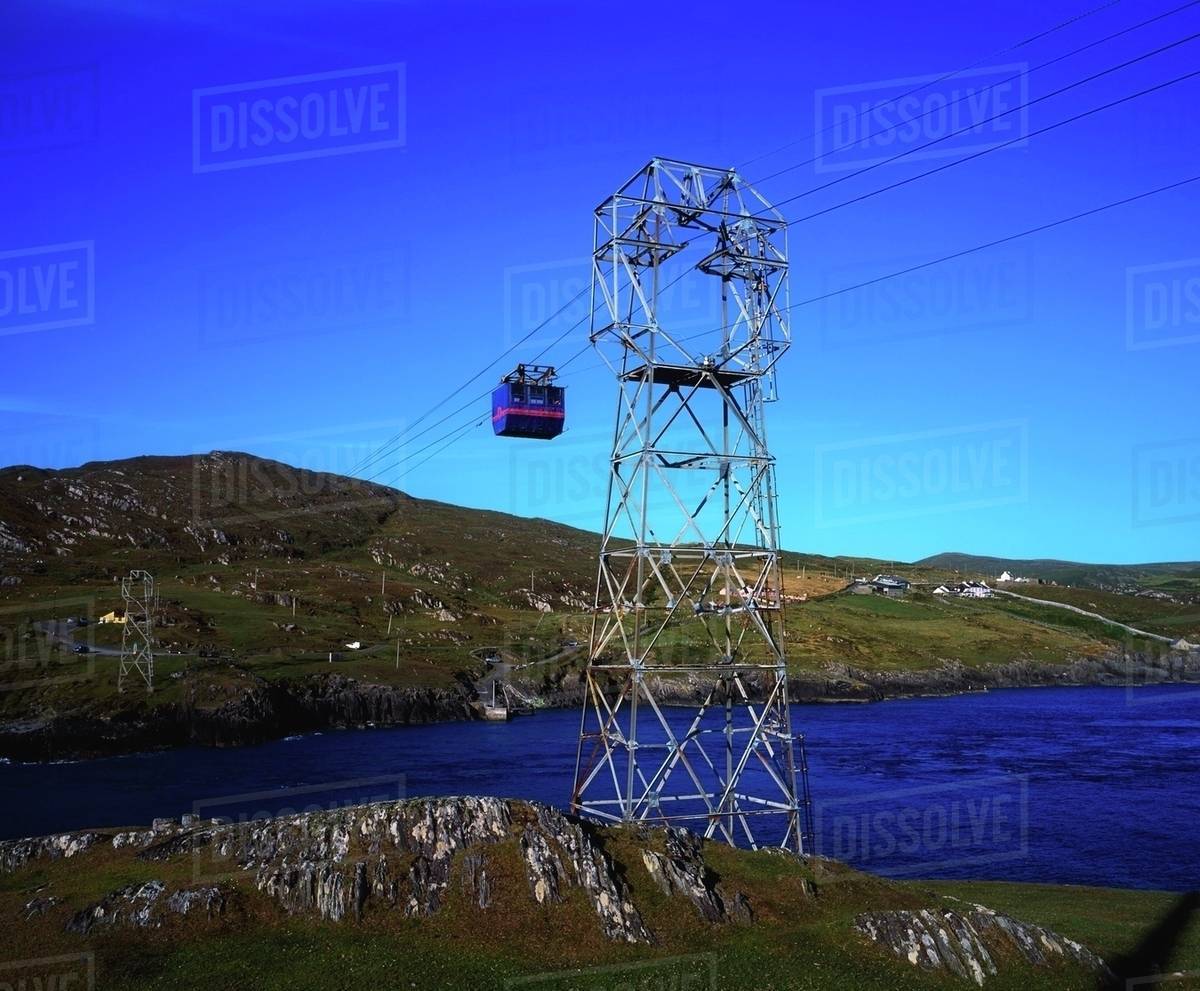 Dursey Island, Cable Car; Dursey Island, County Cork, Ireland - Royalty ...