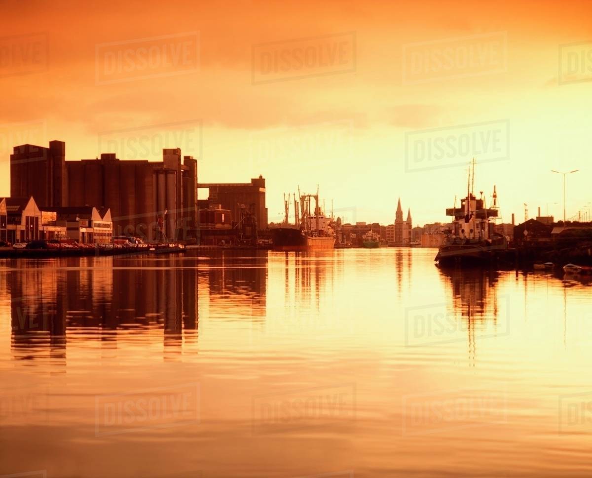 River Lee And Docks, Cork City, Ireland - Royalty-free Stock Photo ...