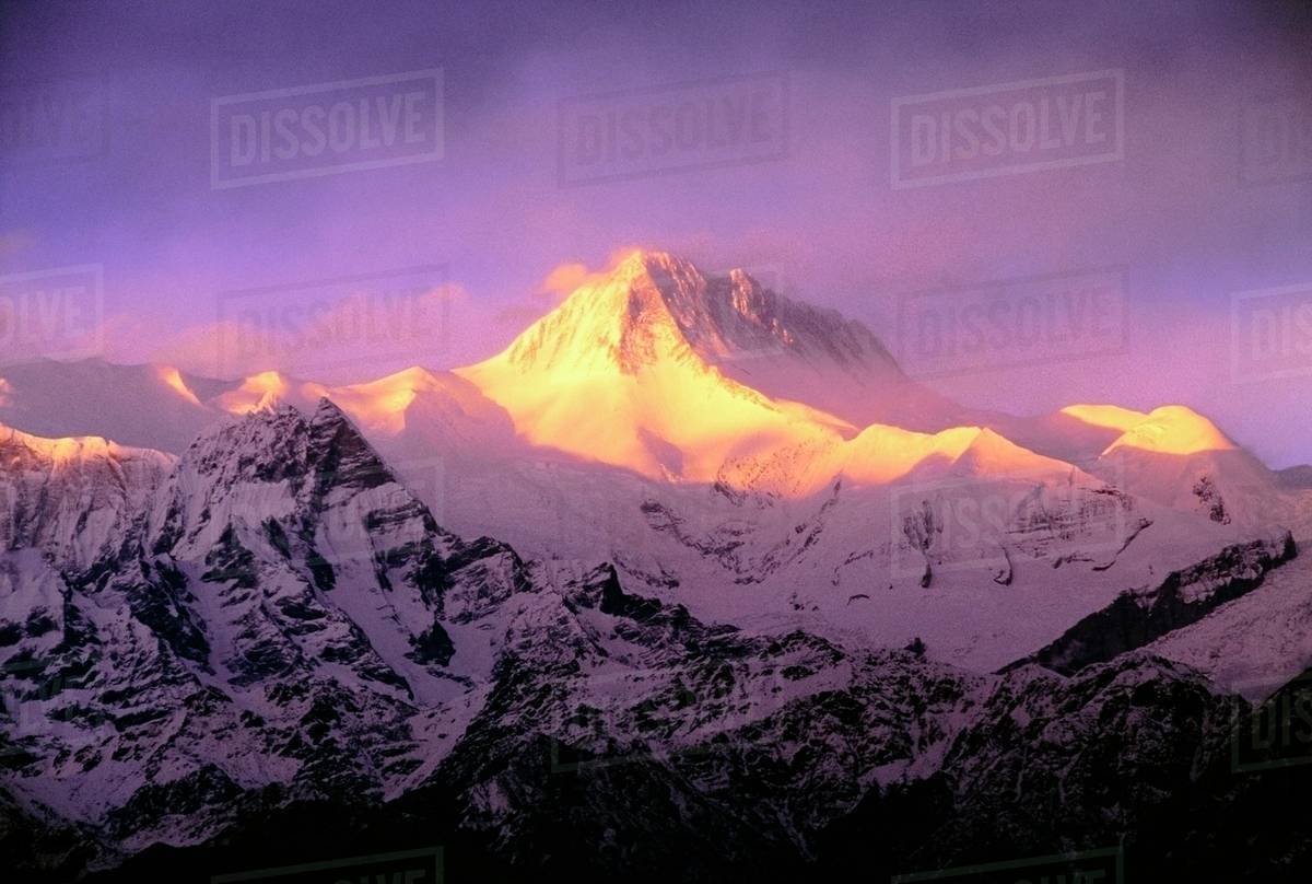 Annapurna South At Sunrise, Nepal - Royalty-free Stock Photo | Dissolve