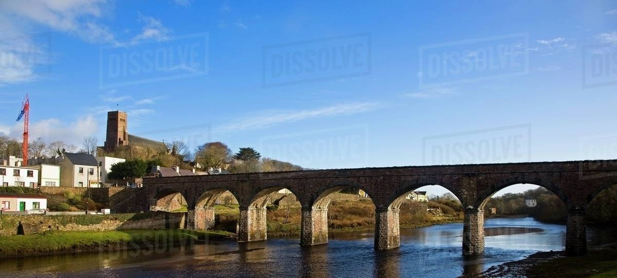 Bridge, River Newport, Newport, County Mayo, Ireland - Stock Photo ...