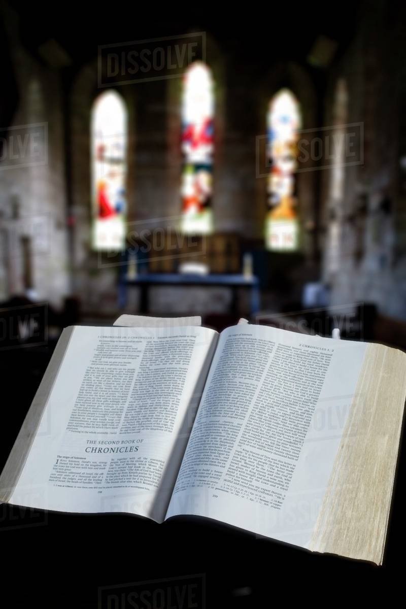 Bible In A Church - Stock Photo - Dissolve