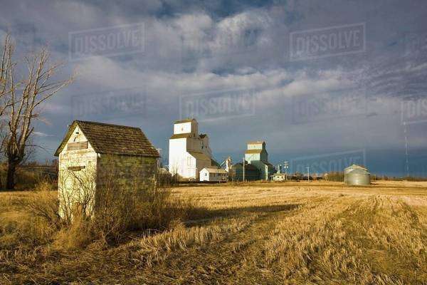 Grain Elevators, Stettler, Alberta, Canada - Royalty-free Stock Photo ...