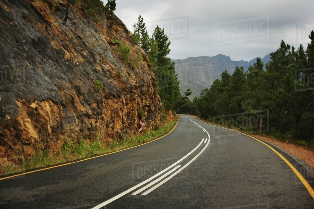 Two Lane Road In The Mountains - Royalty-free Stock Photo | Dissolve
