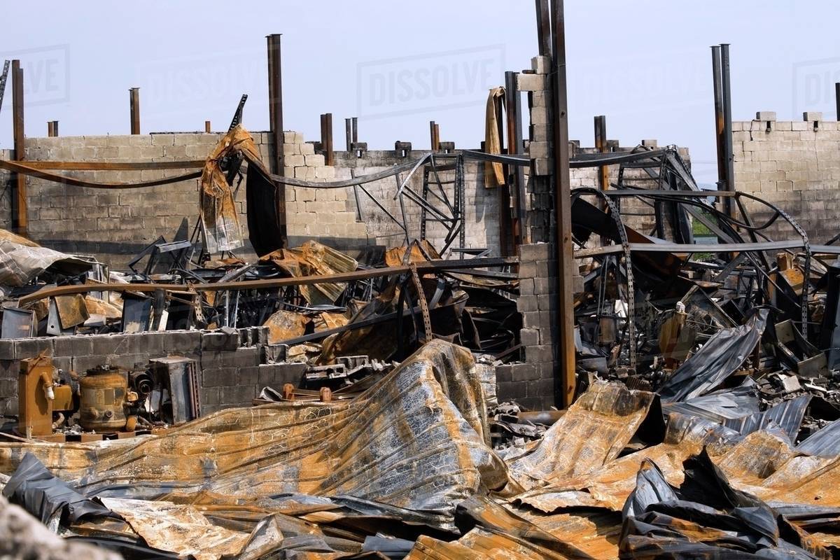 Remnants Of Burnt Down Building Stock Photo Dissolve Remnants Of Burnt Down Building Stock Photo Dissolve
