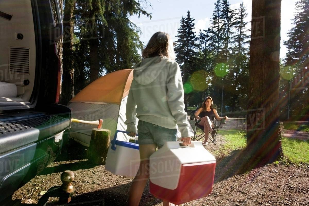 Unloading Camping Supplies - Royalty-free Stock Photo | Dissolve