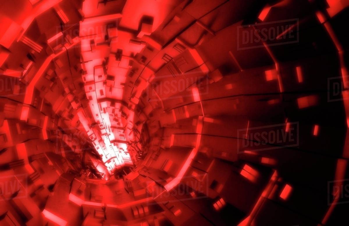 Red Tunnel Abstract - Royalty-free Stock Photo | Dissolve