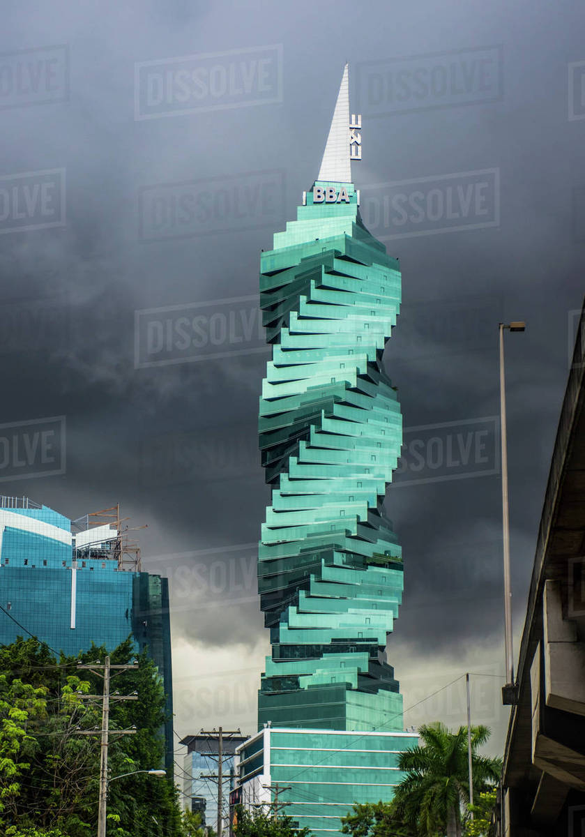 The F&F Tower, formerly known as the Revolution Tower, standing 242.9 ...