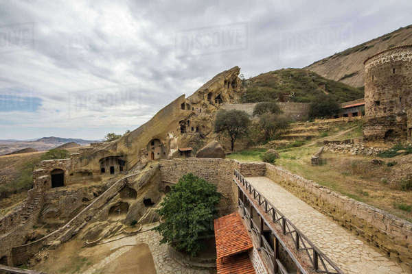 Main lavra of the David Gareja monastery complex; Kakheti, Georgia ...
