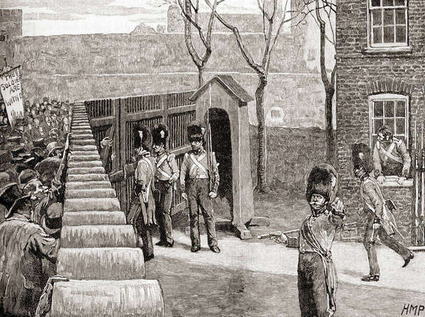 A riotous mob of Spencian Philanthropists during The Spa Fields Riots ...