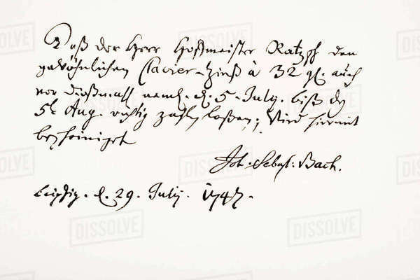 Johann Sebastian Bach, 1685 - 1750. German composer and musician. Hand ...