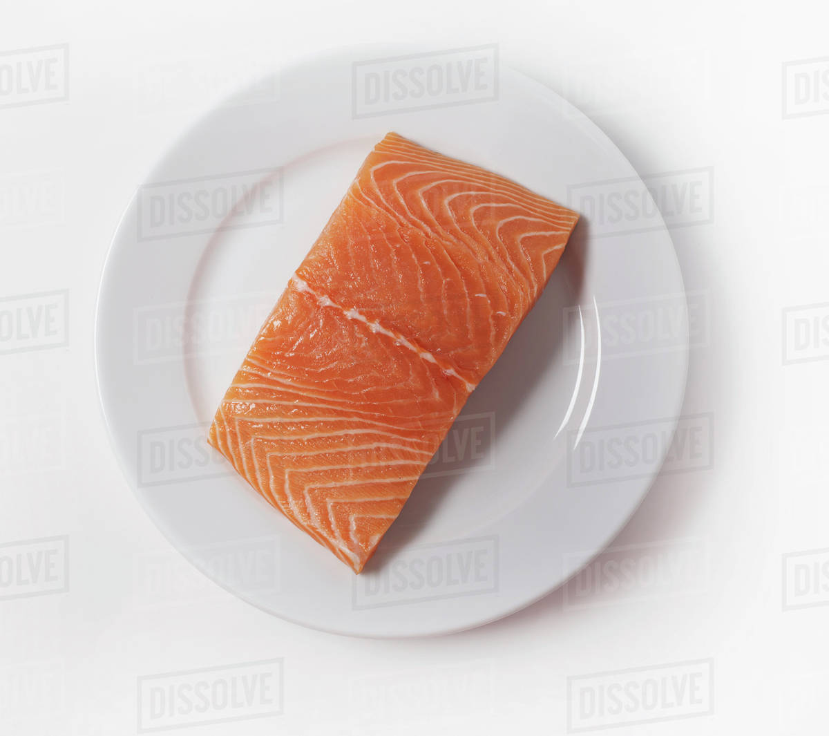 Salmon on a plate - Royalty-free Stock Photo | Dissolve