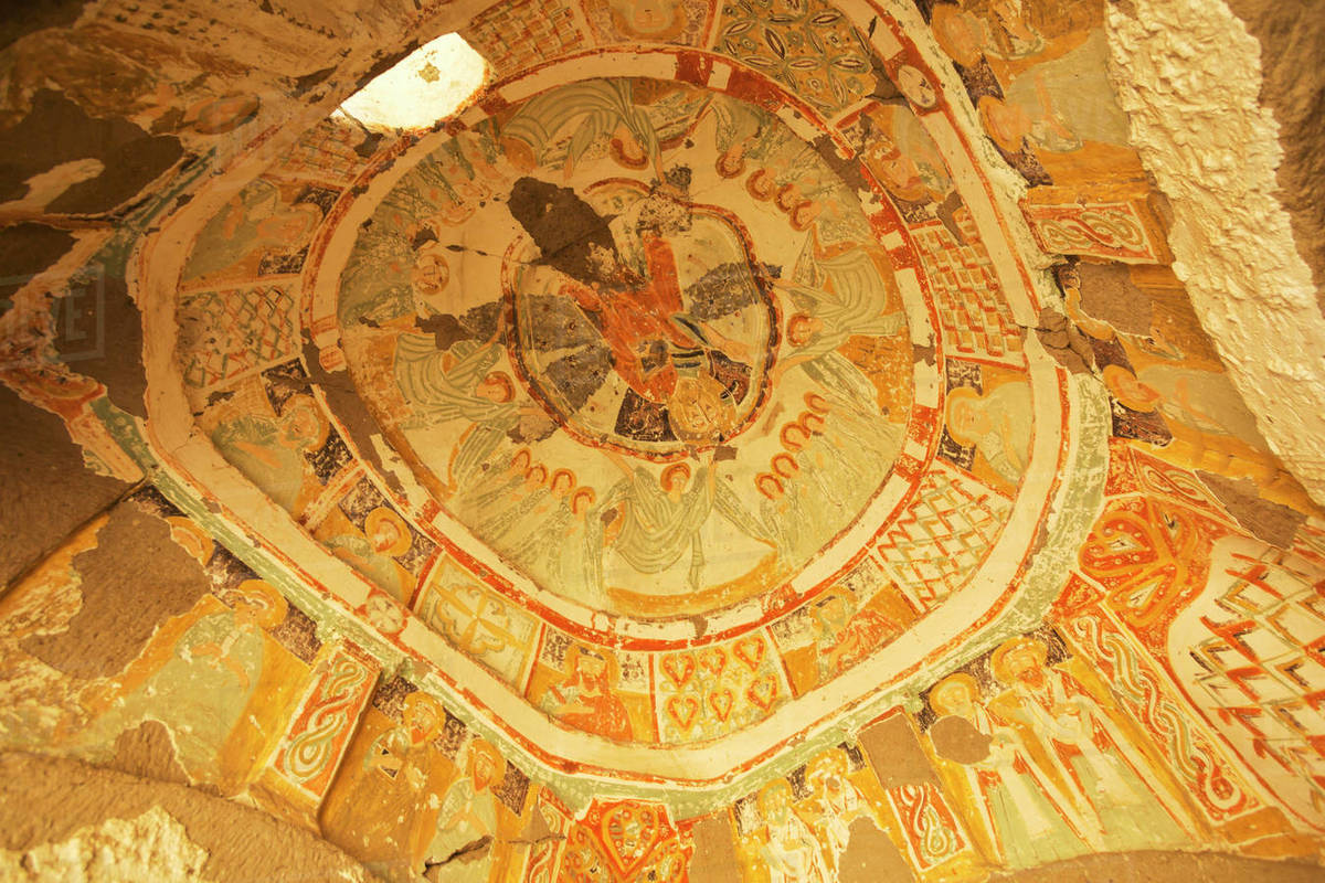 Fresco On Ceiling Of Agacalti Kilise (Church Under The Tree) In The ...