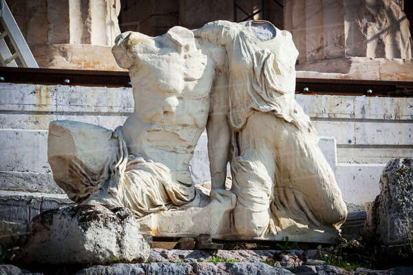 Headless Statues In The Ruins; Athens, Greece - Royalty-free Stock ...