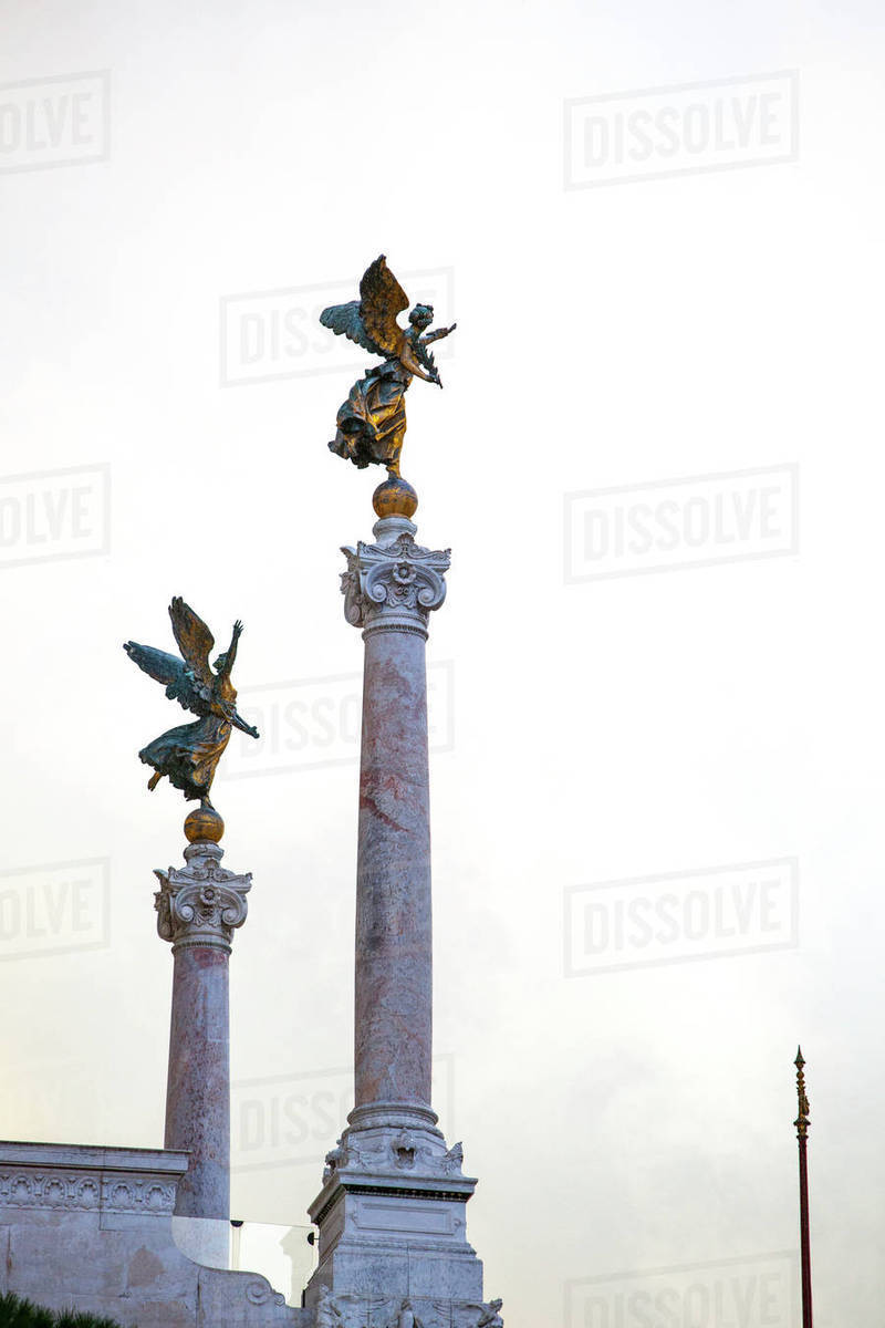 Pillars With Angel Sculptures; Rome, Italy - Royalty-free Stock Photo ...