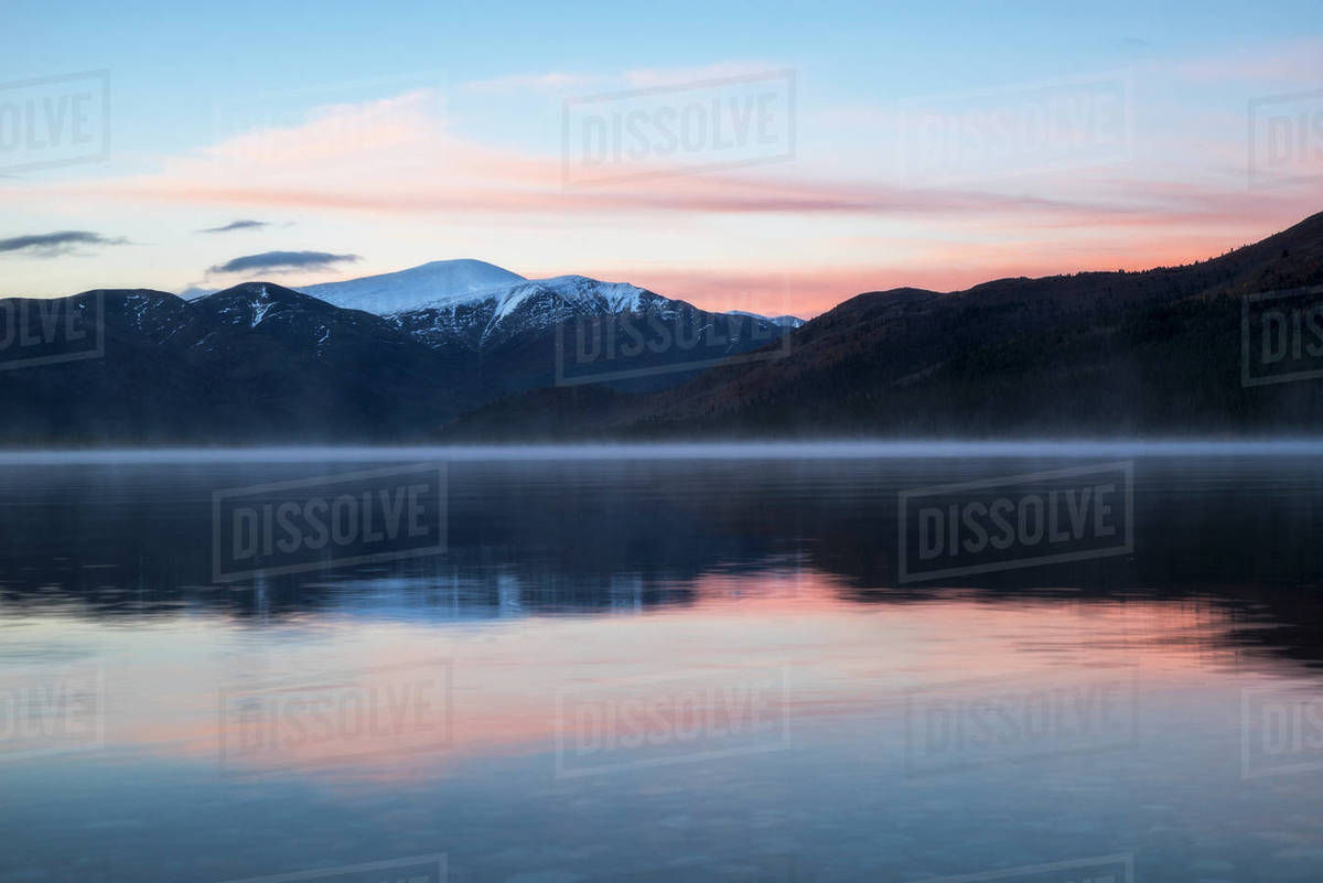 Dawn Over Fish Lake; Yukon, Canada - Royalty-free Stock Photo | Dissolve