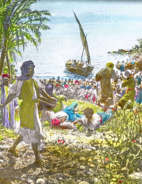 A Hand Coloured Magic Lantern Slide Circa 1900. Series The Life Of ...